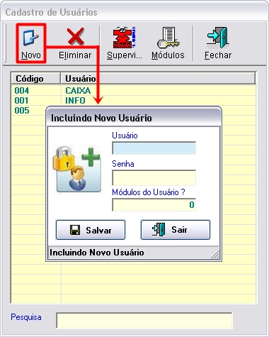 Nível de Acesso ao Sistema